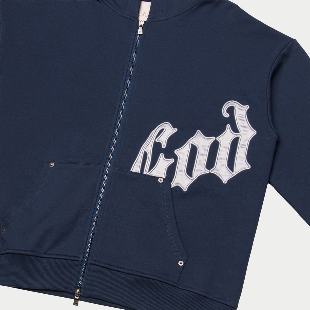 Godspeed OG Logo Jogging Set V2 Navy/Silver Satin – Vip Clothing Stores