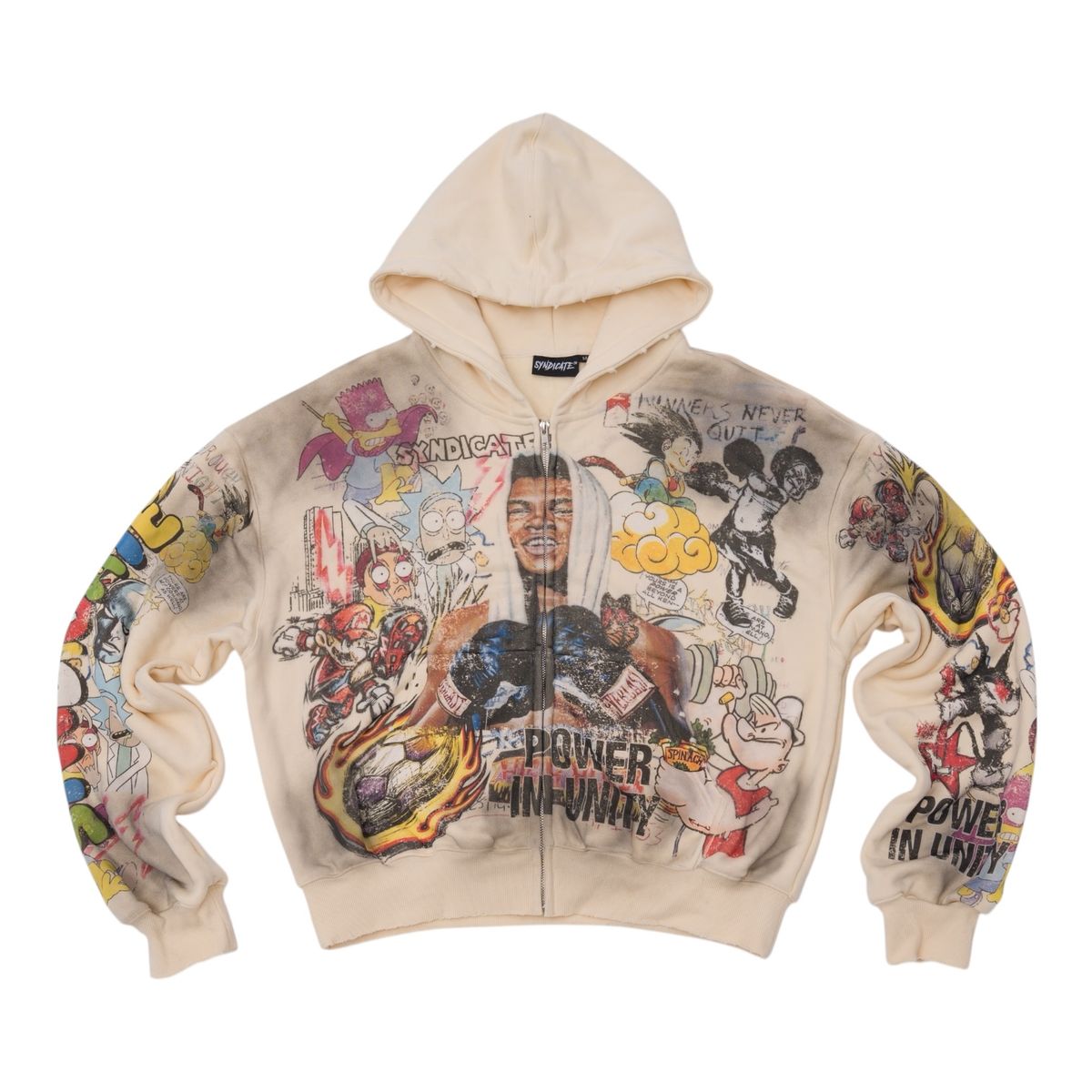 Sydnicate Men's Unity Zip up Hoodie Bone – VIP Clothing Stores