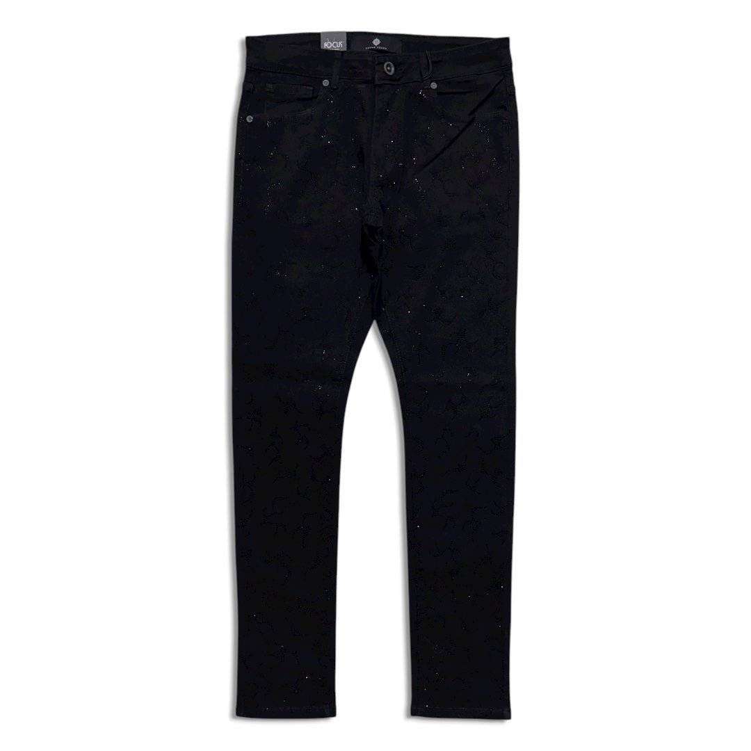 Focus Denim Men's Rhinestone Jeans - Black – VIP Clothing Stores