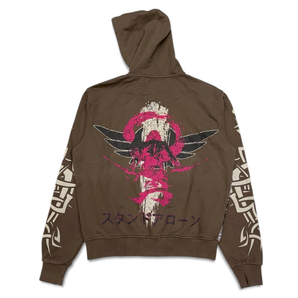 Ferrari Massari olive brown “Samurai drip zip down hoodie – Vip ...