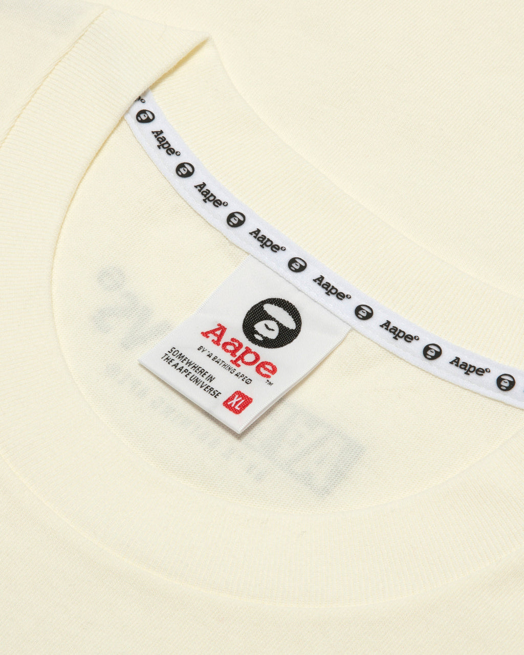 AAPE by A Bathing Ape Moonface Logo Tee – Cream/Camo – Vip Clothing Stores