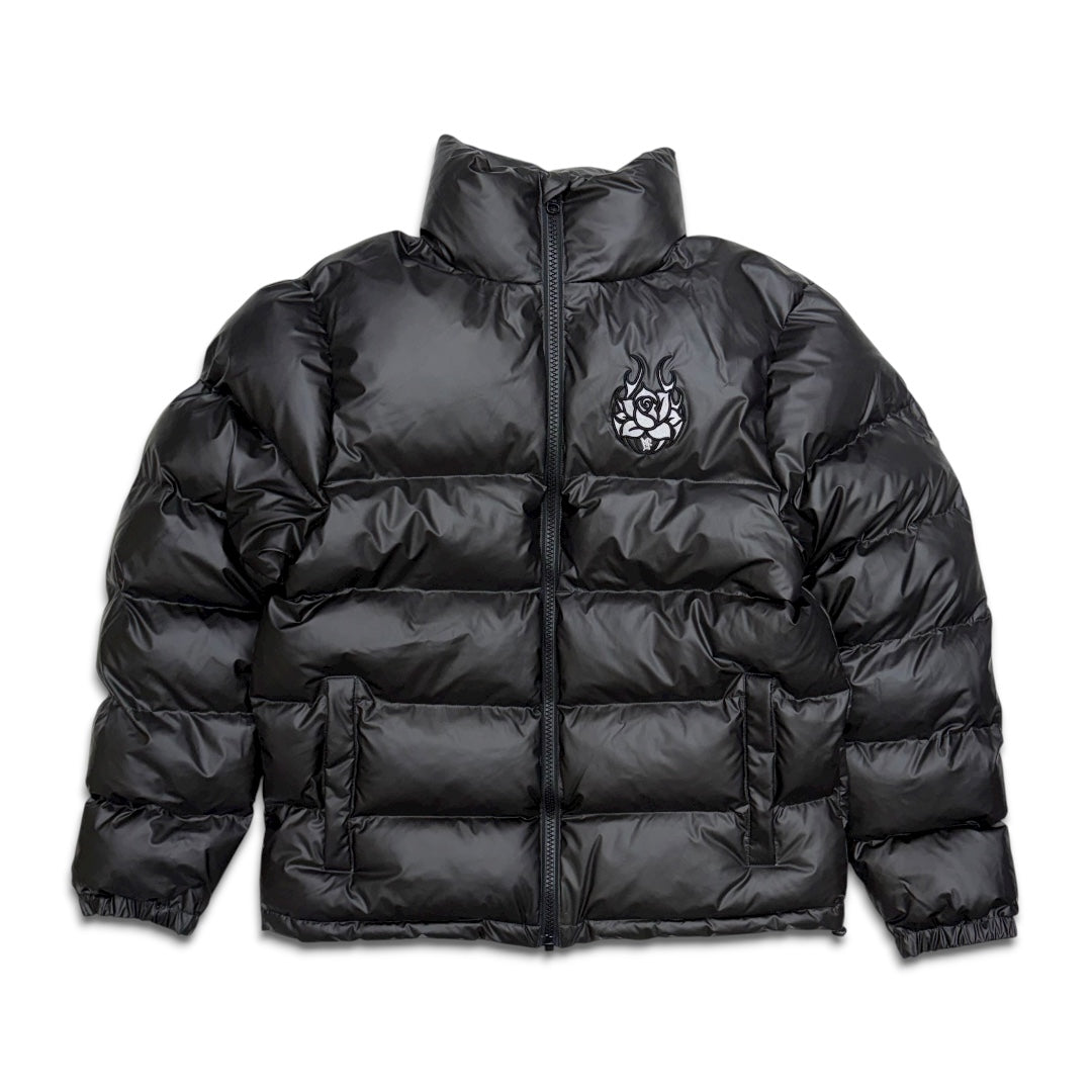 Pushin Flowers Waterproof Puffer Jacket Black – VIP Clothing Stores