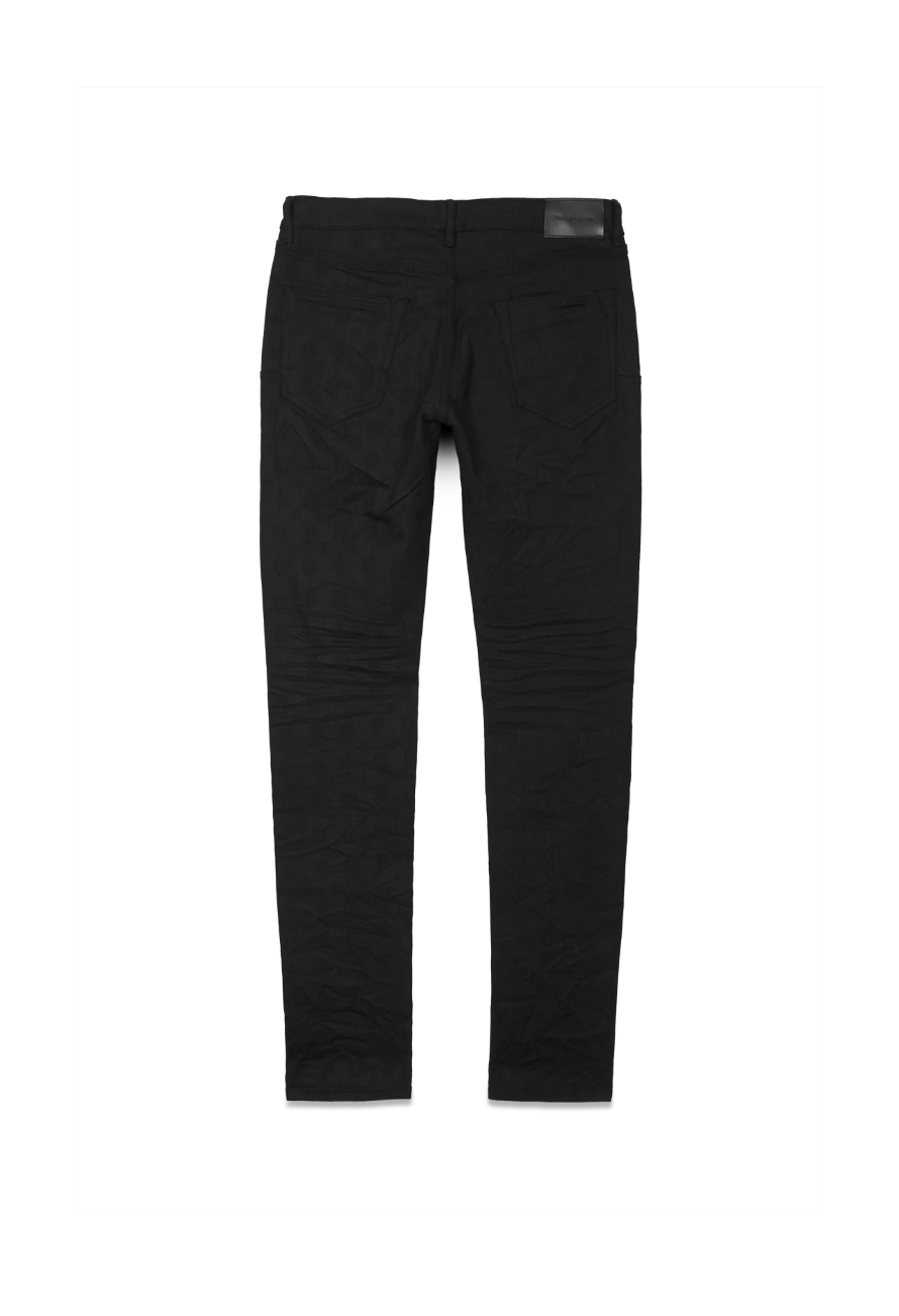 Purple brand (black two-tone raw indigo jacquard monogram jean) – Vip ...